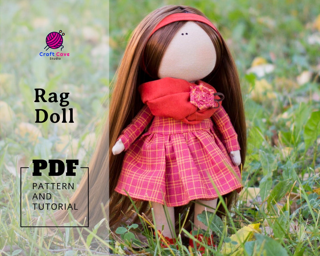 PDF Rag Doll Pattern, Rag Doll Sewing Tutorial,cloth Doll Pattern ...