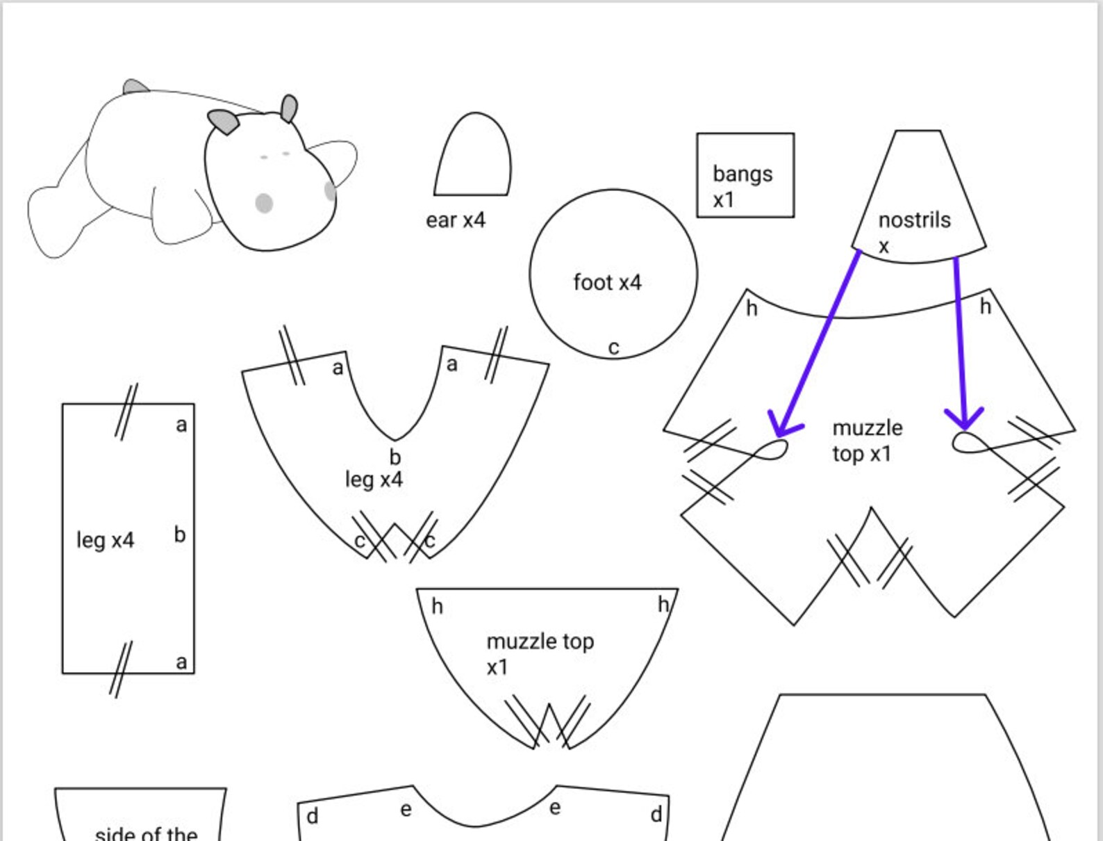 Set of 15 PDF Hippopotamus toy patterns WITHOUT INSTRUCTION | Etsy