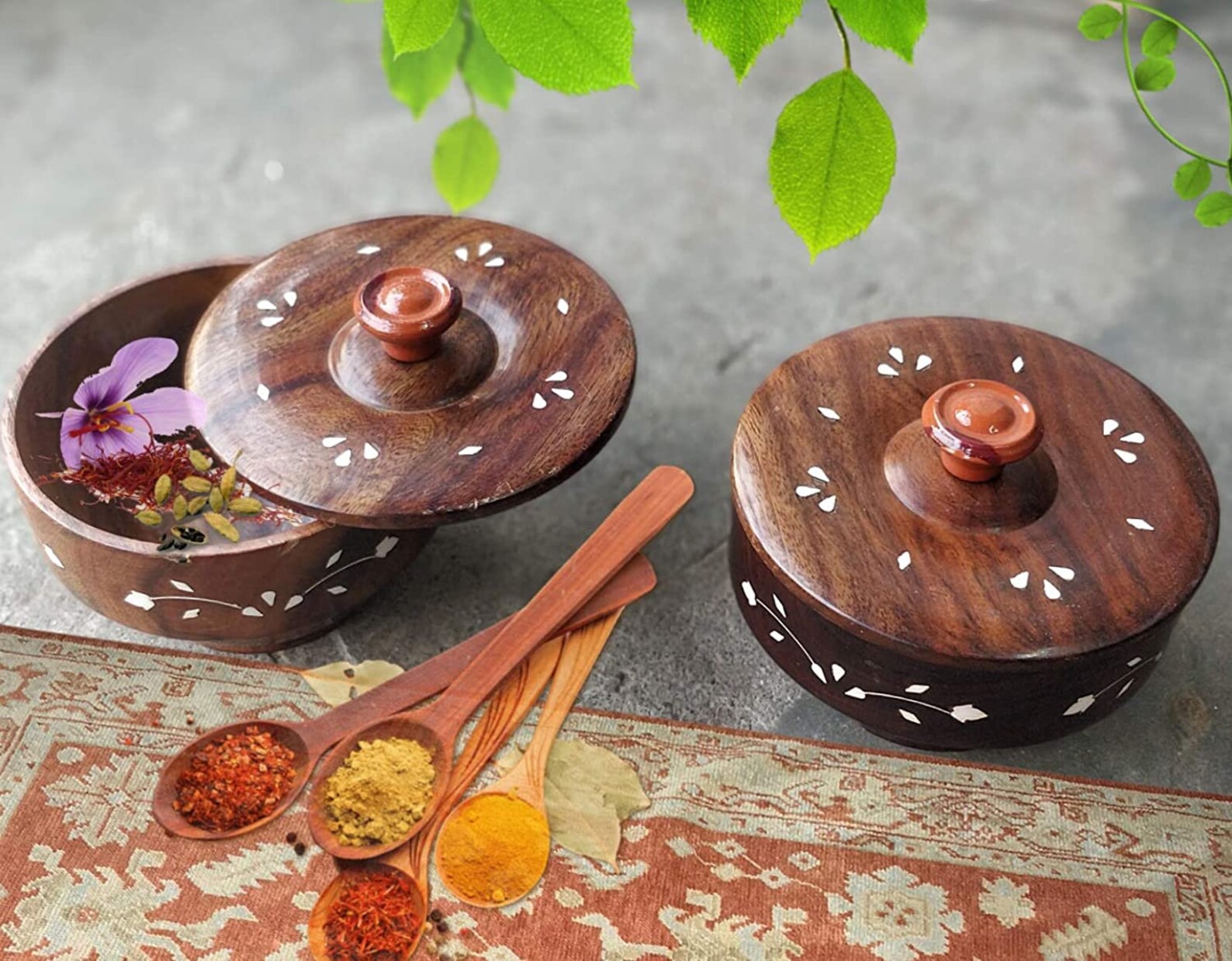 Wood Snacks Bowls Wth Lid Handmade Wood Small Serving Bowl Pyala - Etsy