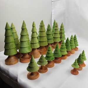 Hand-turned & Hand-painted Wooden Trees - Etsy