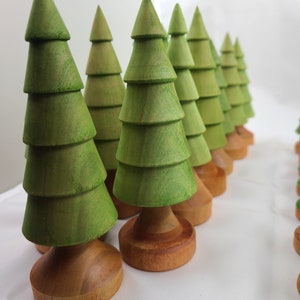 Hand-turned & Hand-painted Wooden Trees - Etsy