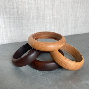 Wooden Bangle – Black Walnut or Hard Maple, Handmade & Customizable ...
