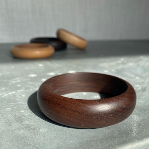 Wooden Bangle – Black Walnut or Hard Maple, Handmade & Customizable ...