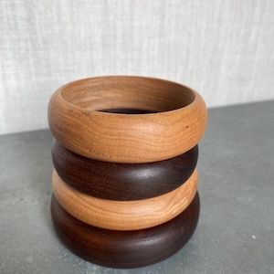 Wooden Bangle – Black Walnut or Hard Maple, Handmade & Customizable ...