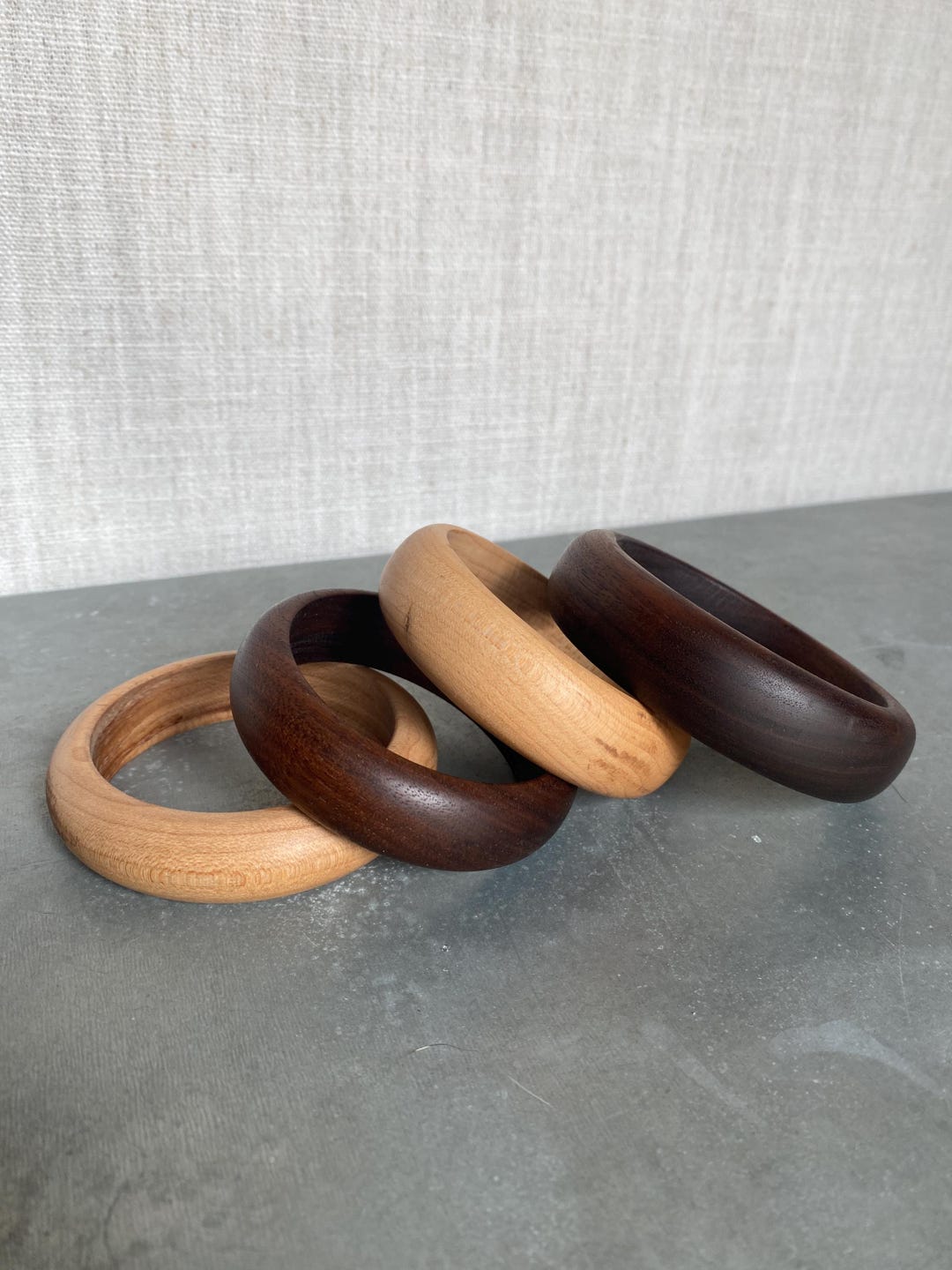 Wooden Bangle – Black Walnut or Hard Maple, Handmade & Customizable ...