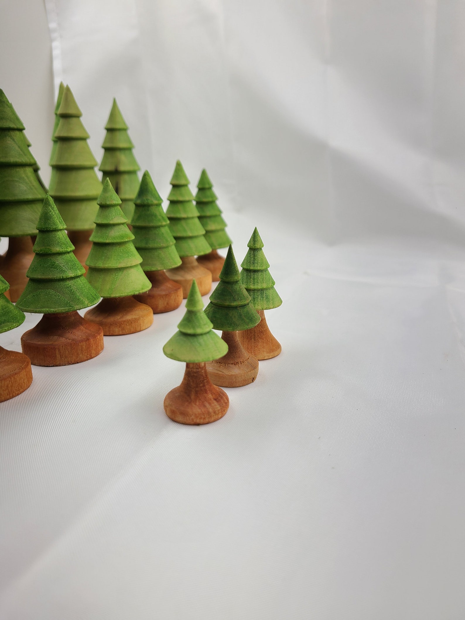 Hand-turned & Hand-painted Wooden Trees - Etsy