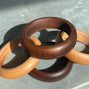 Wooden Bangle – Black Walnut or Hard Maple, Handmade & Customizable ...