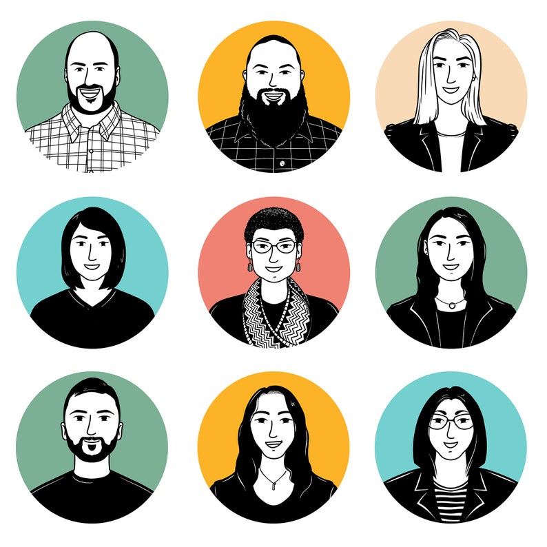 Custom Minimal Avatar Illustration for User Profiles, Social Media ...