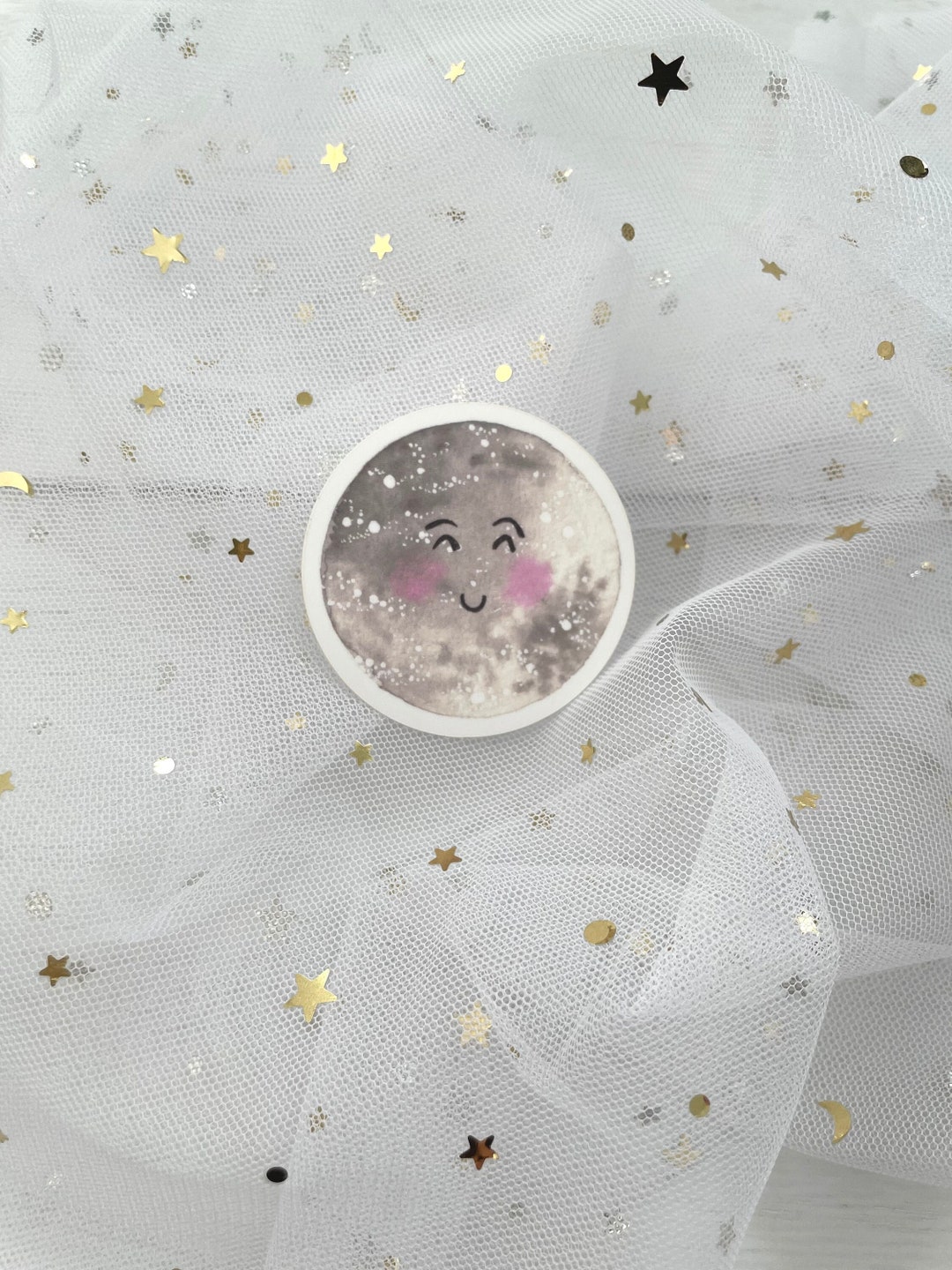 Sticker Mond Aufkleber Planet Sticker Weltraum Vinyl Sticker Universum ...