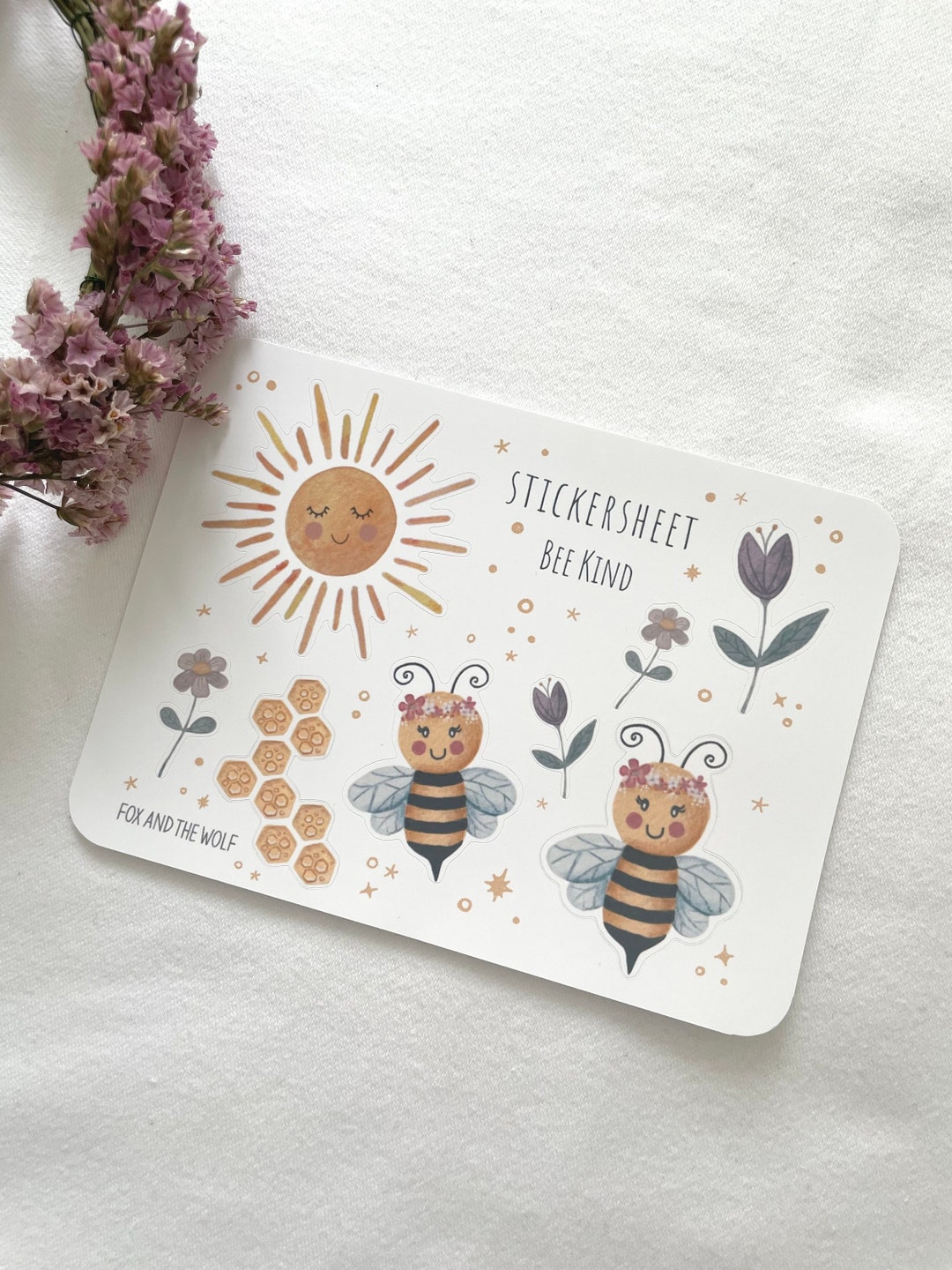 Stickersheet Stickerbogen Aufkleberbogen Biene Sticker - Etsy.de