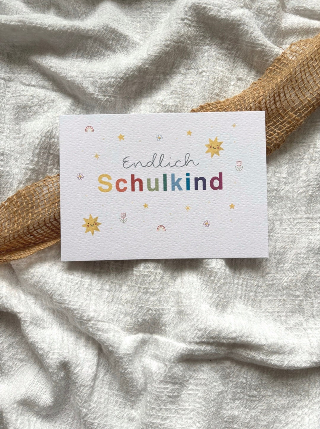 Karte Schulkind | Karte zur Einschulung | Karte Schulbeginn | Endlich ...