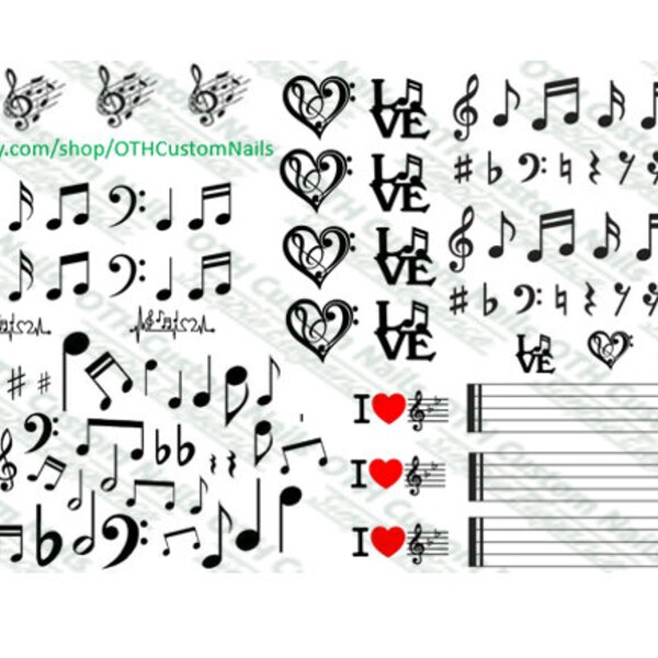 Music Notes Decal - Etsy