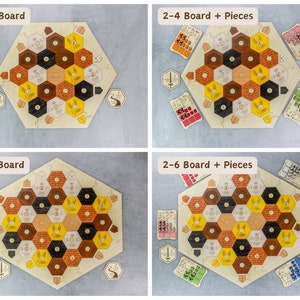 Settlers Game Custom Wood Board, Pieces & Box - Etsy