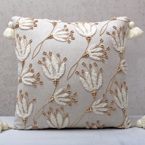 Embroidered Pillow - Etsy
