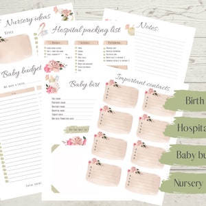 Printable Pregnancy Journal & Memory Book New Mother Gift, Mom to Be ...