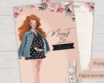 Printable Pregnancy Journal & Memory Book New Mother Gift, Mom to Be ...