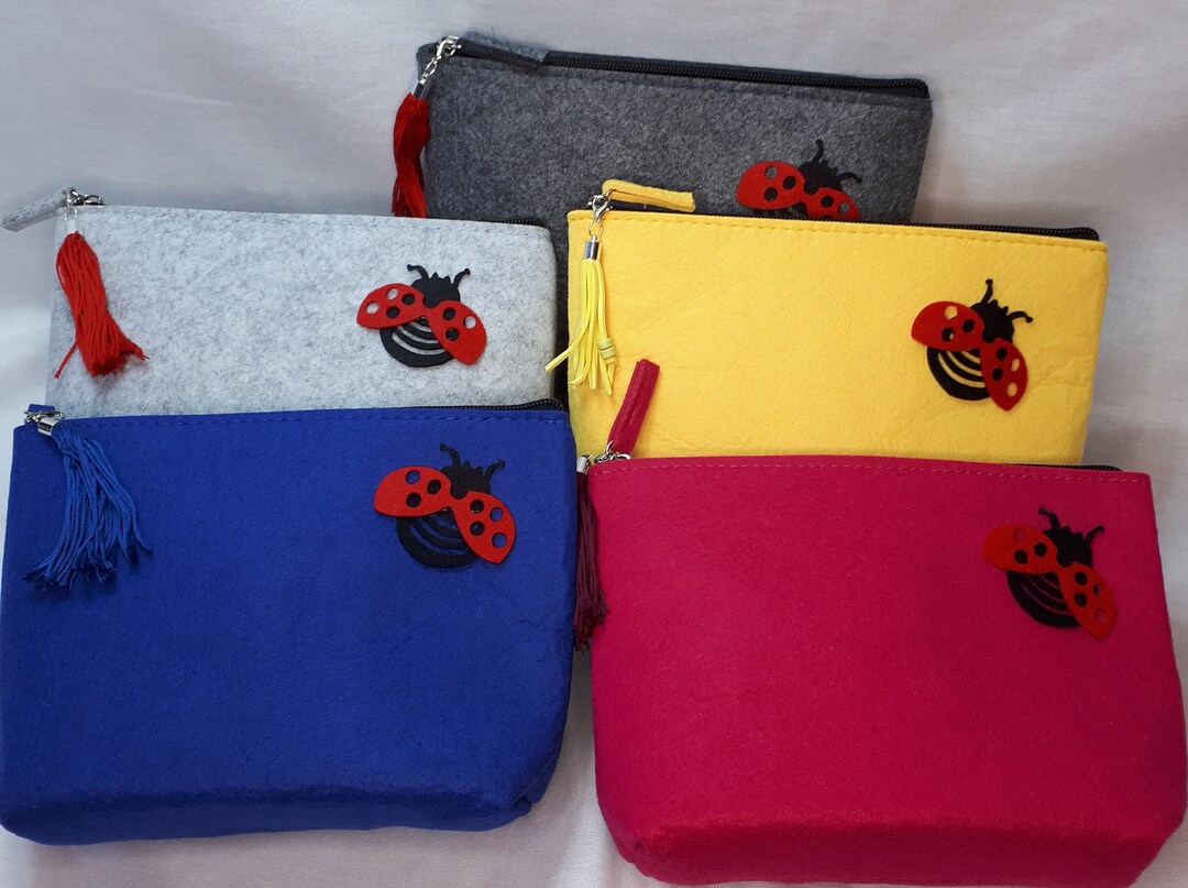 Ladybug Zipper Pouch, Pencil/pen Pouch, Make Up/cosmetic Bag, Accessory ...