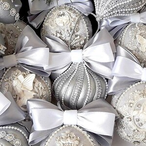 Handmade Xmas Ornaments Christmas Baubles Xmas Tree Decor Rhinestone ...