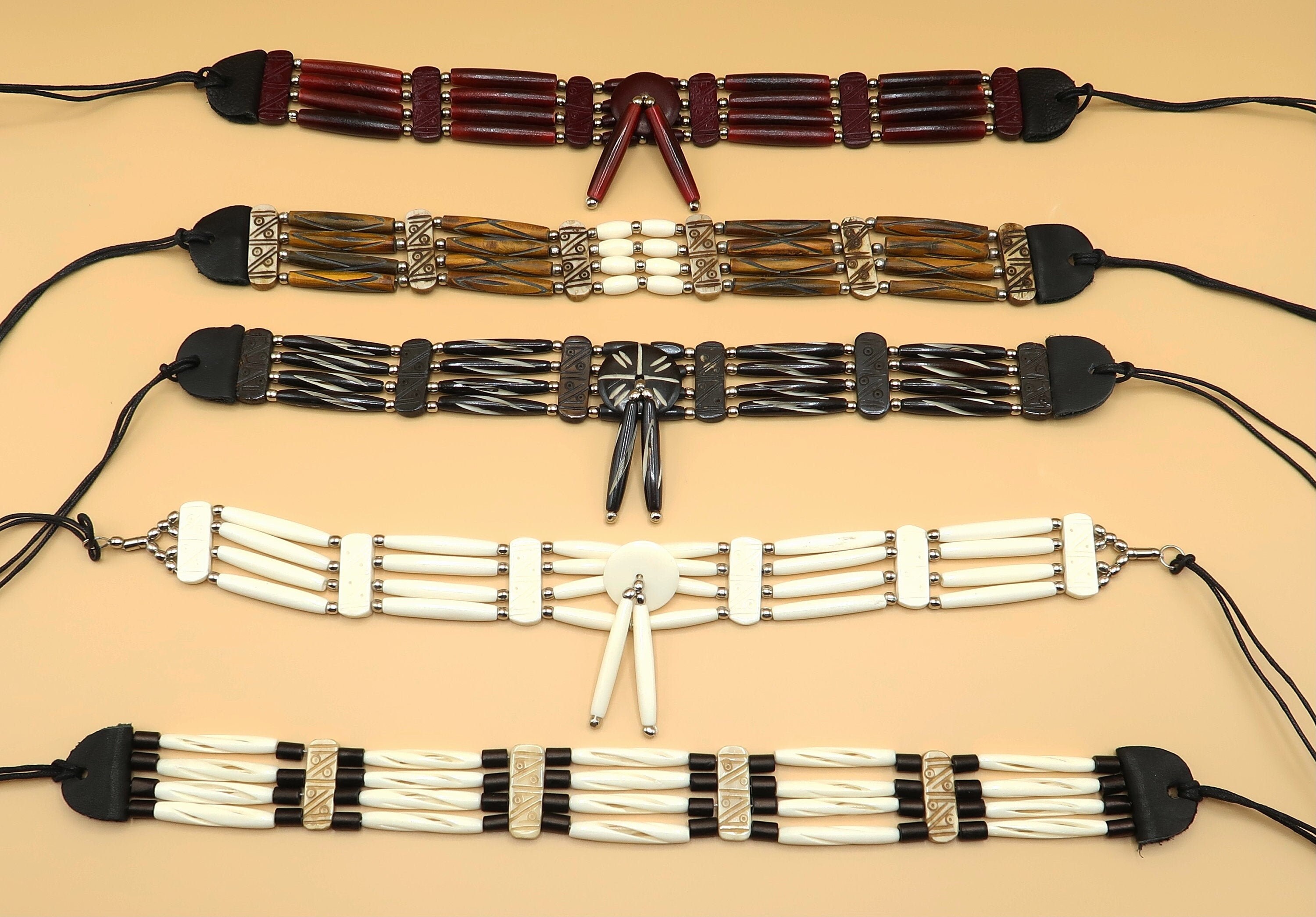 Hand Made Buffalo Bone and Wood Native American Chokers - Etsy