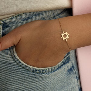 Dainty Sun Bracelet: 925 Sterling Silver Inspirational Jewelry ...