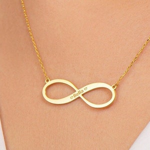 Custom Infinity Necklace, Personalized Infinity Name Necklace, Infinity ...