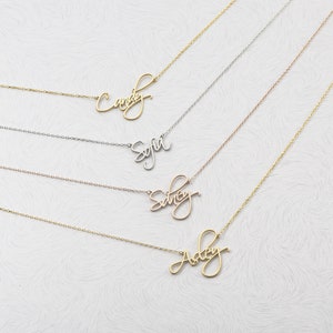 Dainty Script Name Necklace: Sterling Silver Personalized Jewelry ...