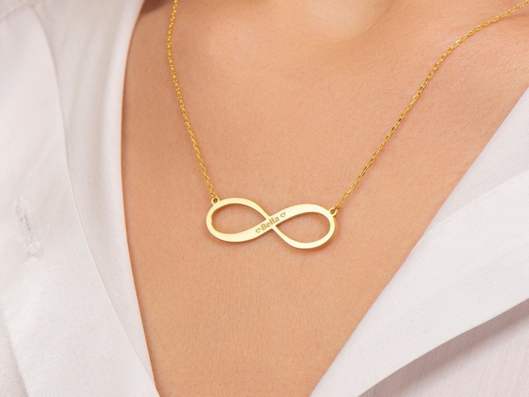 Custom Infinity Necklace, Personalized Infinity Name Necklace, Infinity ...