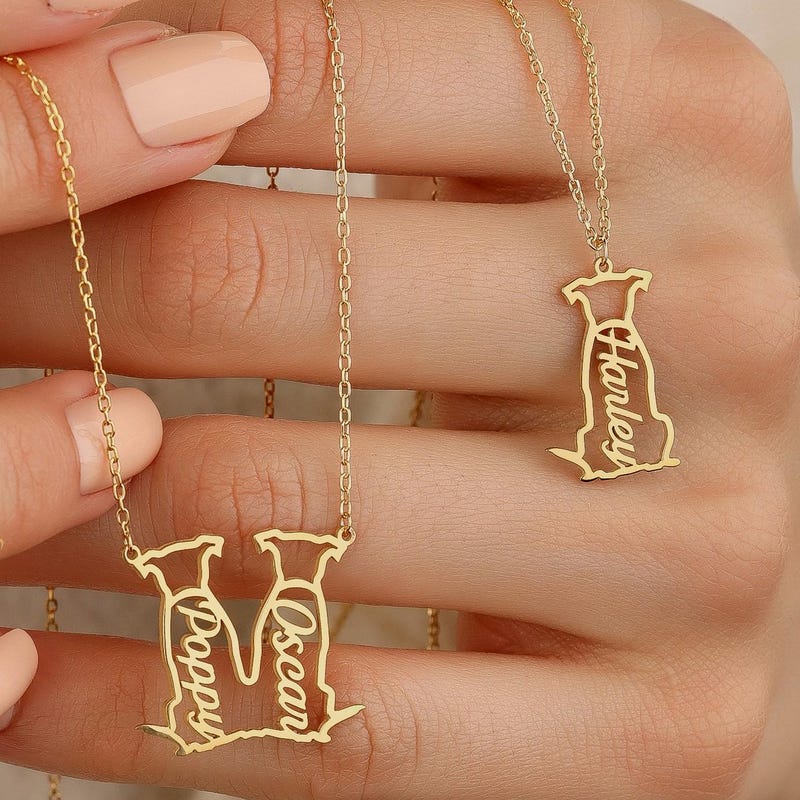 Jewelry With 2 Dog Names - Etsy