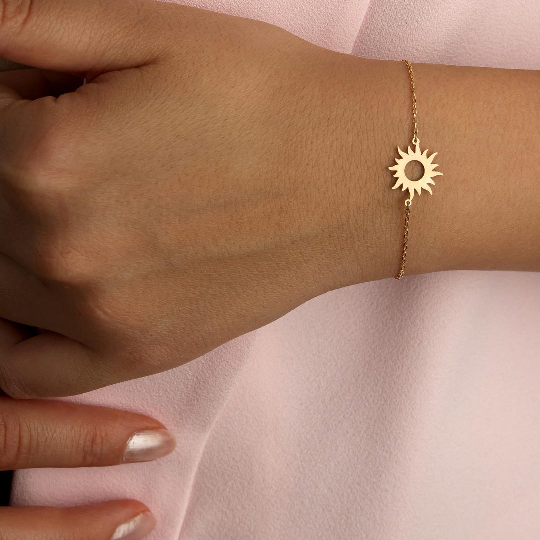 Dainty Sun Bracelet: 925 Sterling Silver Inspirational Jewelry ...