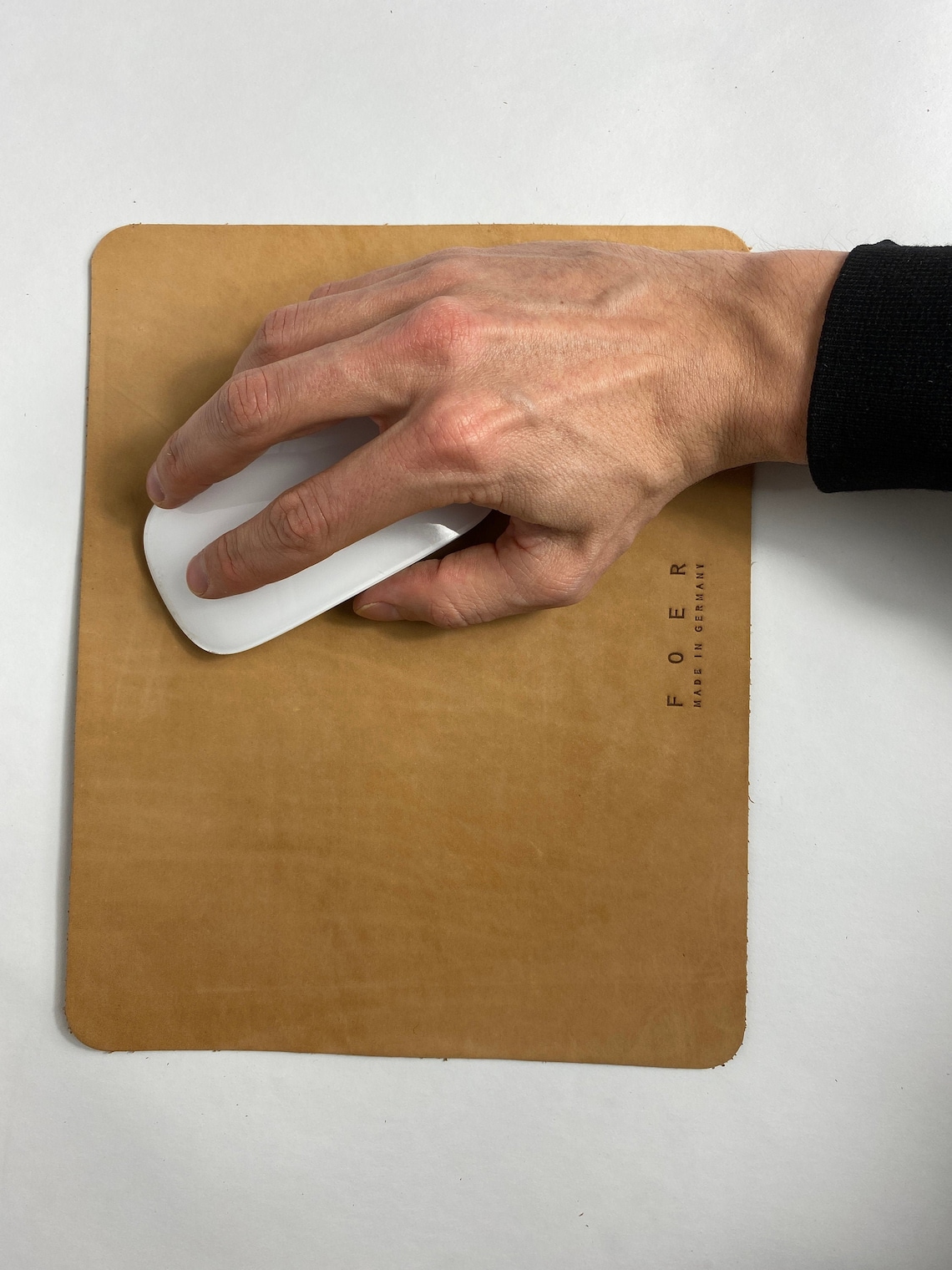 Braunes Mauspad. Brown Mouse Pad. Maus Unterlage Leder. Mauspad aus ...