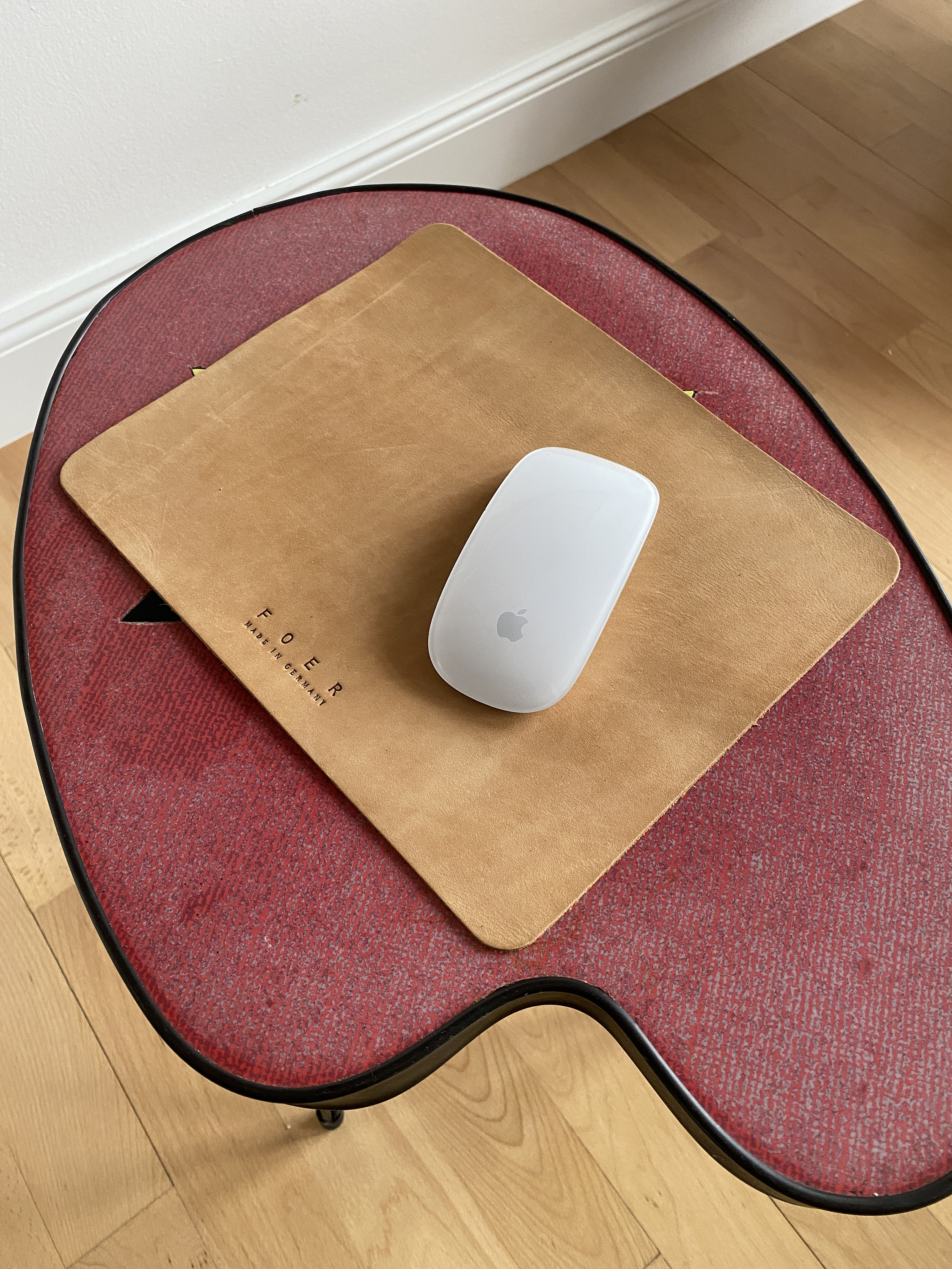 Braunes Mauspad. Brown Mouse Pad. Maus Unterlage Leder. Mauspad aus ...