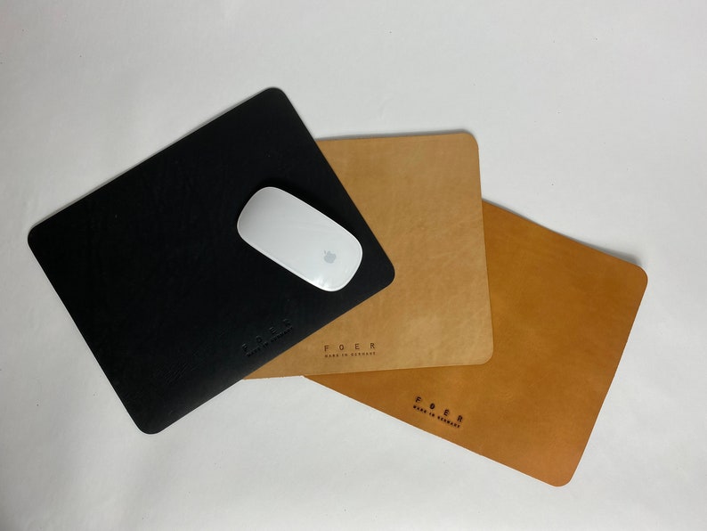Braunes Mauspad. Brown Mouse Pad. Maus Unterlage Leder. Mauspad aus ...
