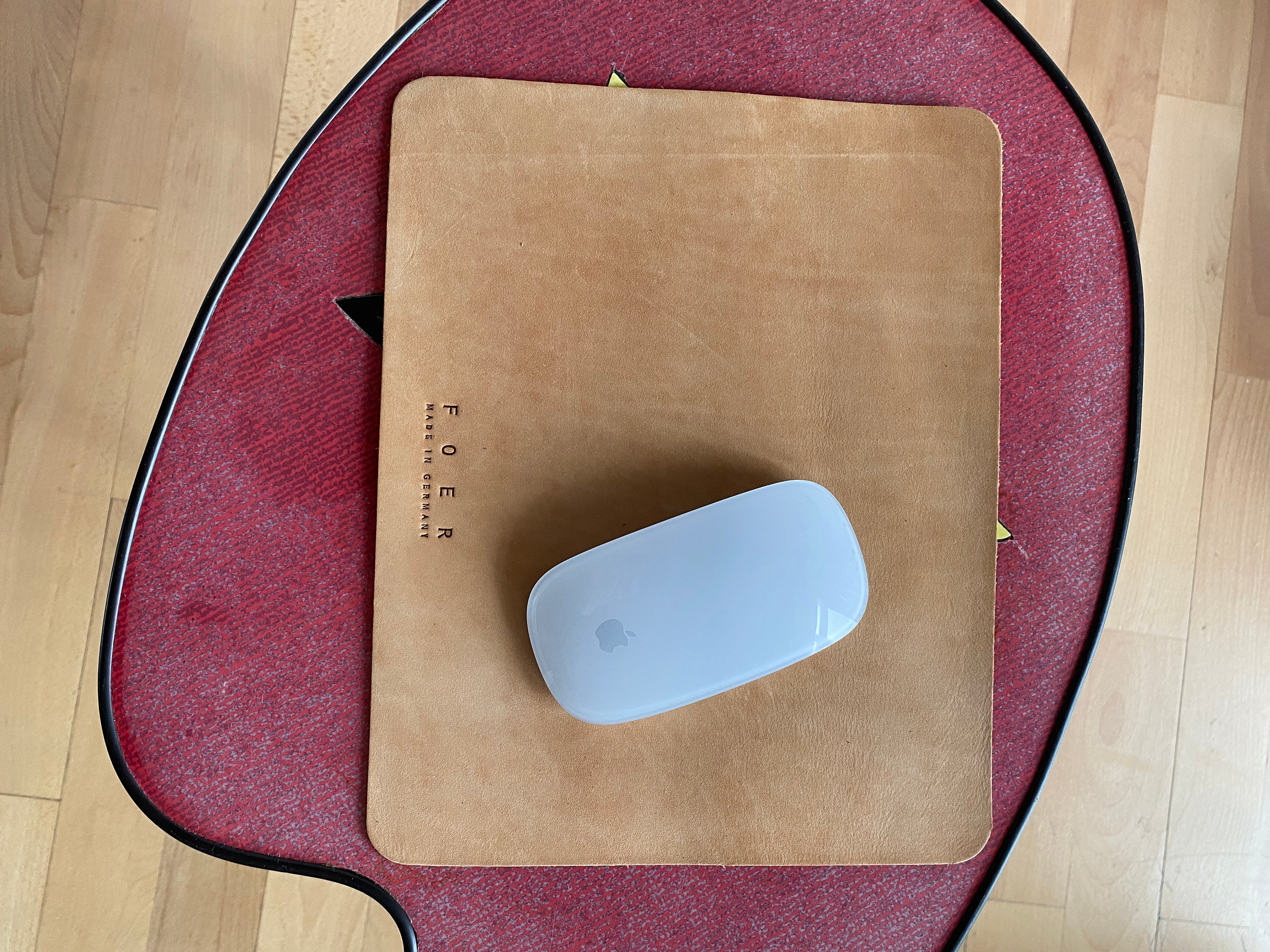 Braunes Mauspad. Brown Mouse Pad. Maus Unterlage Leder. Mauspad aus ...