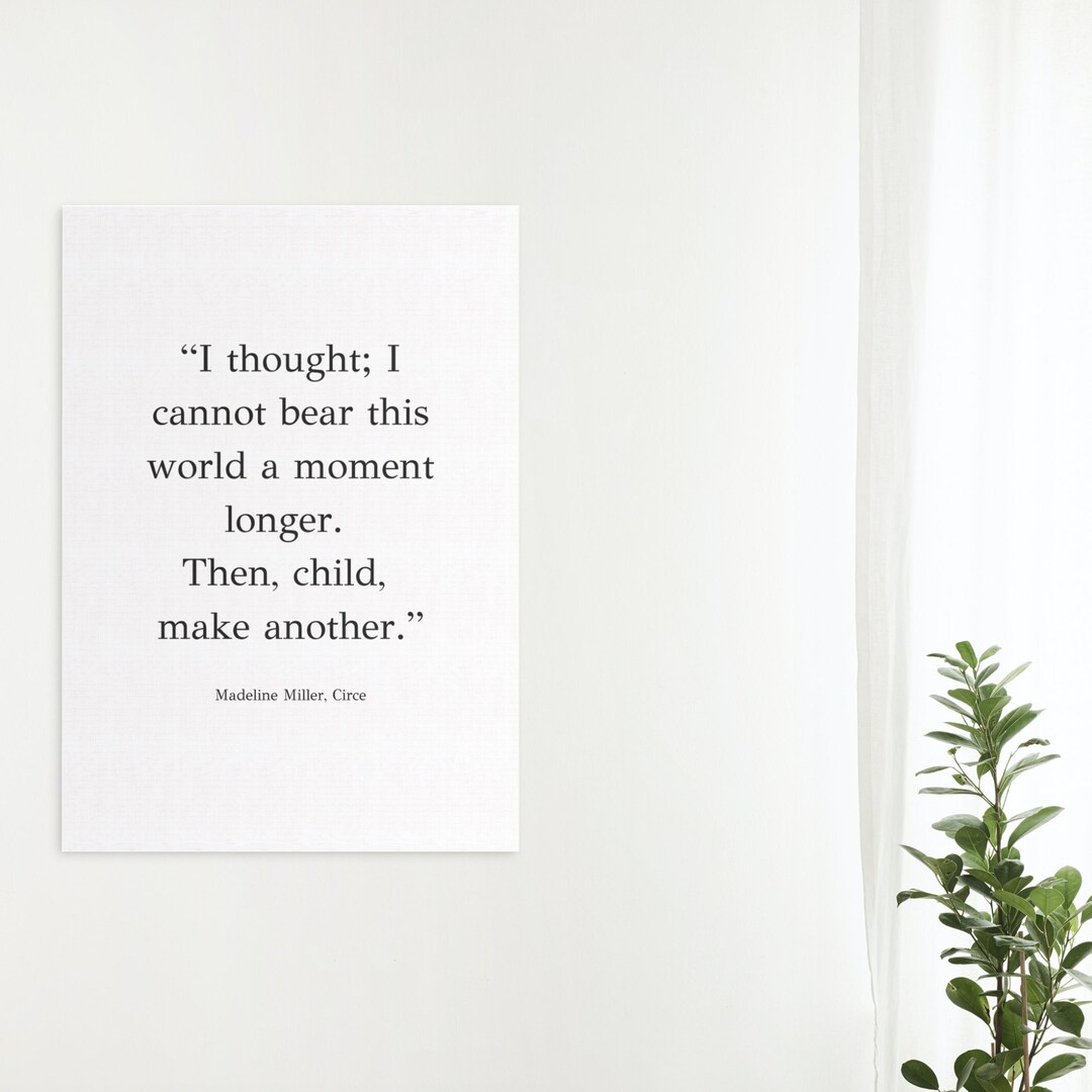 Circe - Madeline Miller Quote Print - Etsy