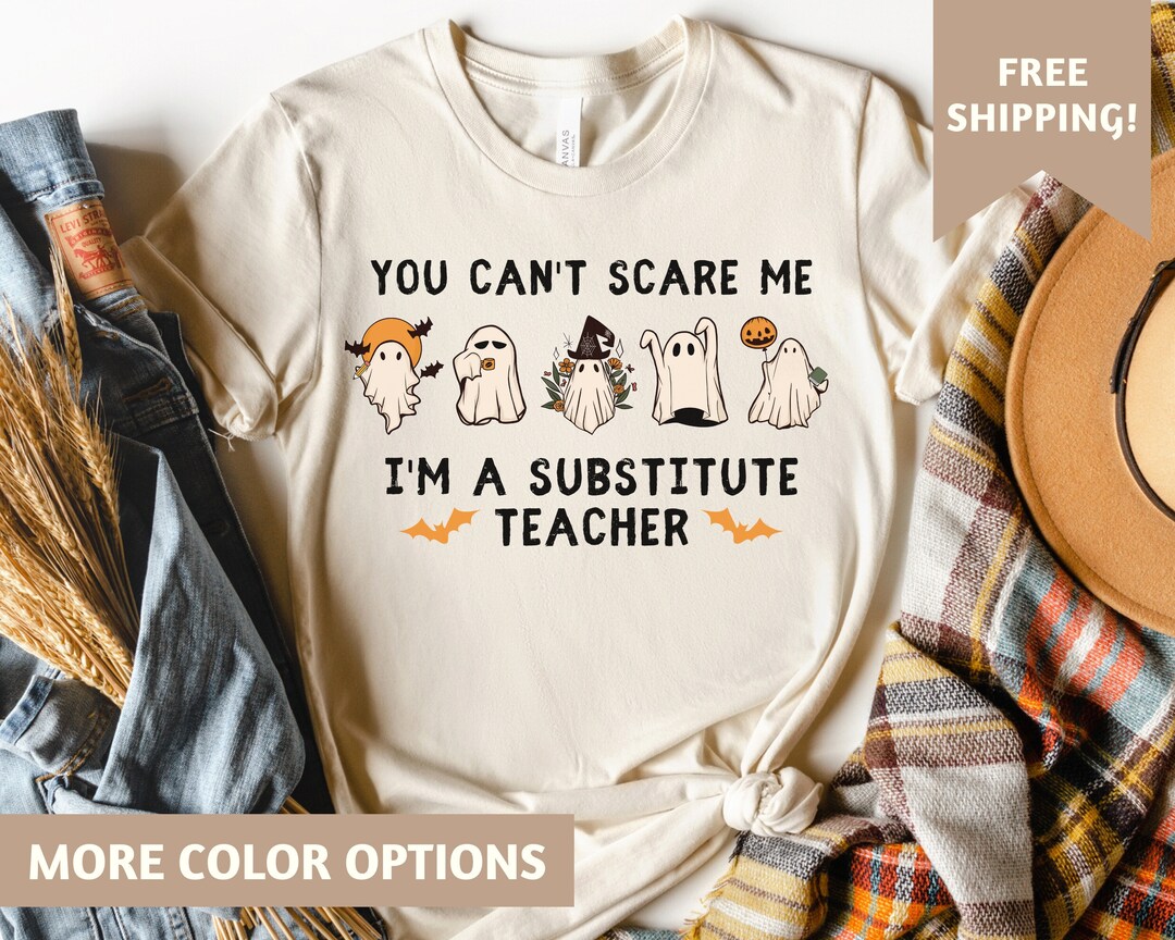 Halloween Teacher Shirt, Halloween Substitute Teacher Gift, Teacher ...