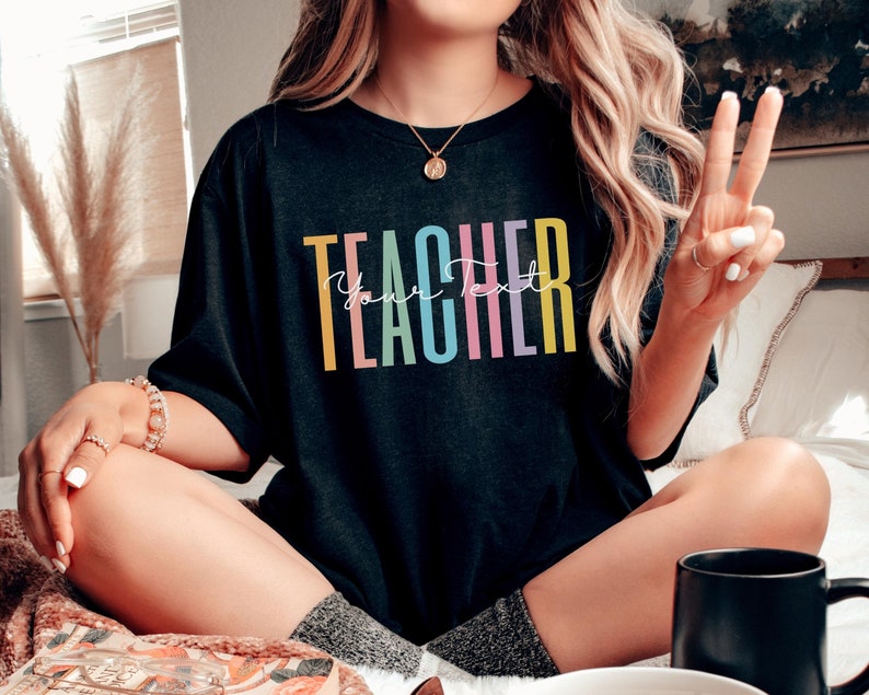 Personalized Teacher Shirt Teacher Name Personalized Etsy