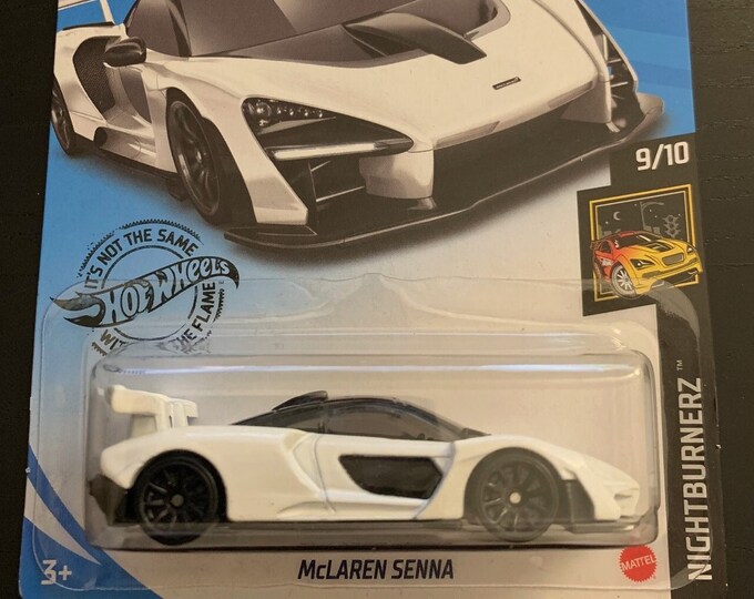 Hot Wheels Mclaren Senna White With Black Roof-long Card-hard to Find ...