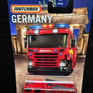 Matchbox Scania P360- Fire Engine-red-long Card -hard to Find Collector ...