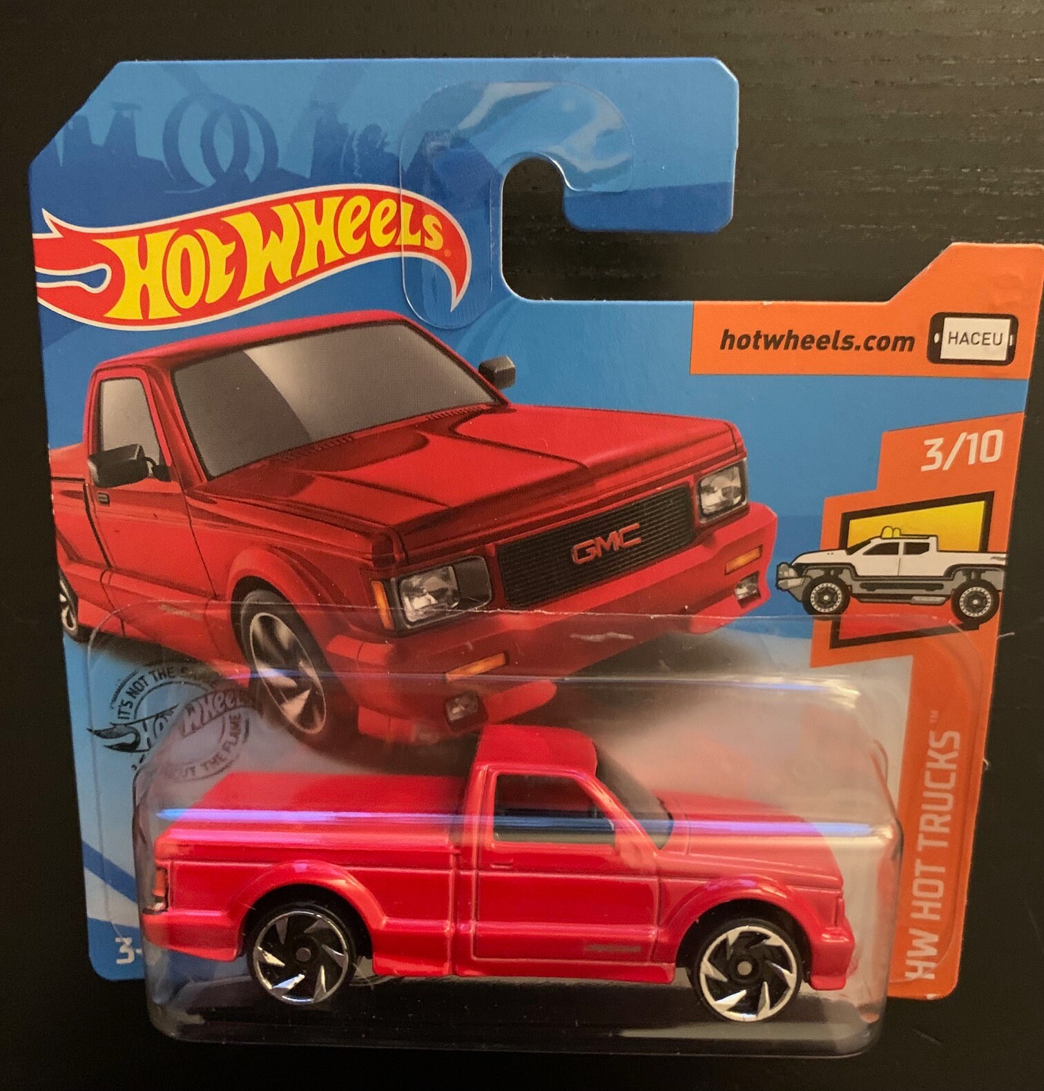 Hot Wheels 1991 GMC Syclone-red With Black Interior-short Card-hw Hot ...