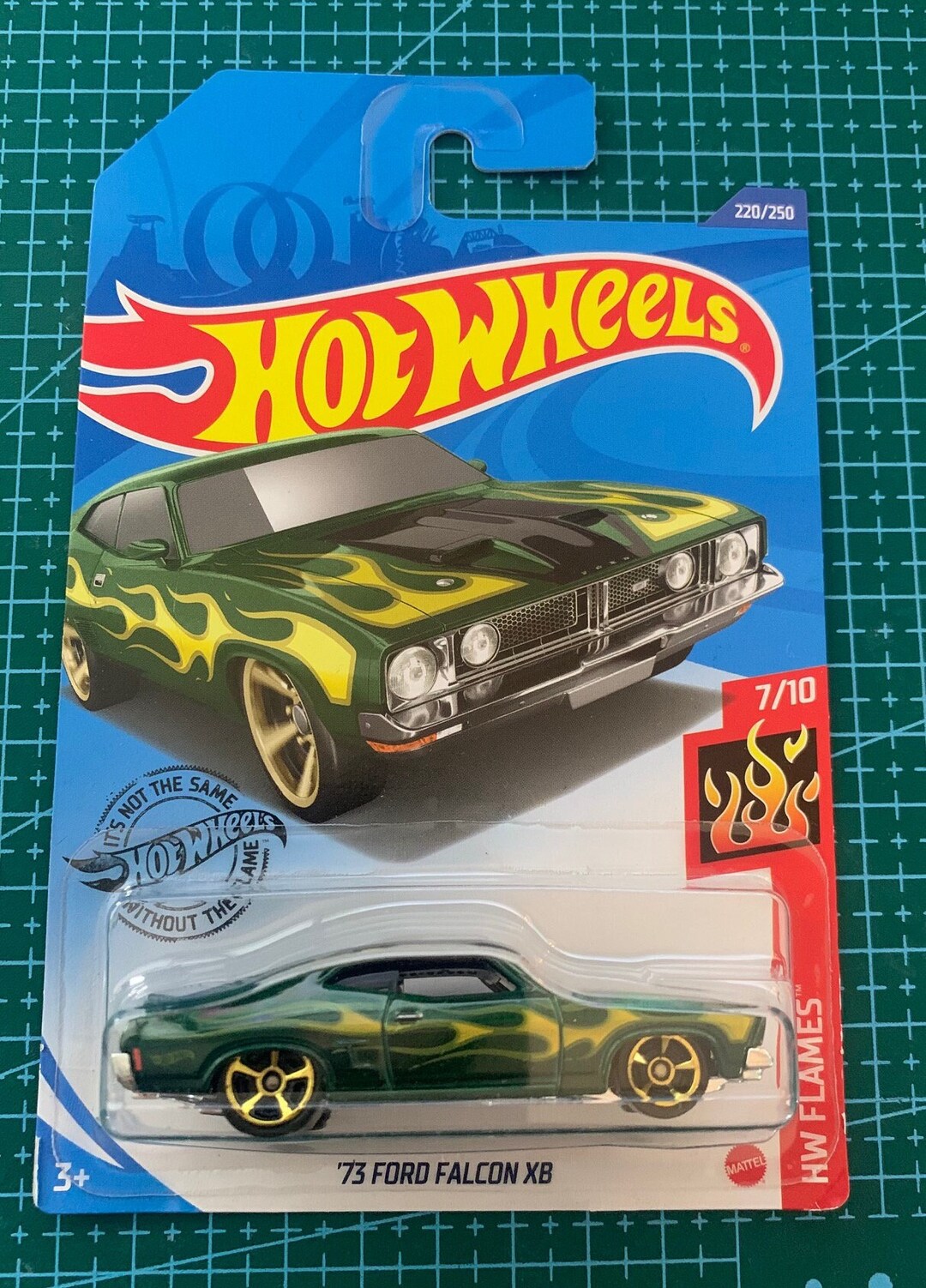 Hot Wheels 1973 Ford Falcon XB- Green With Yellow Flames-long Card-hard ...