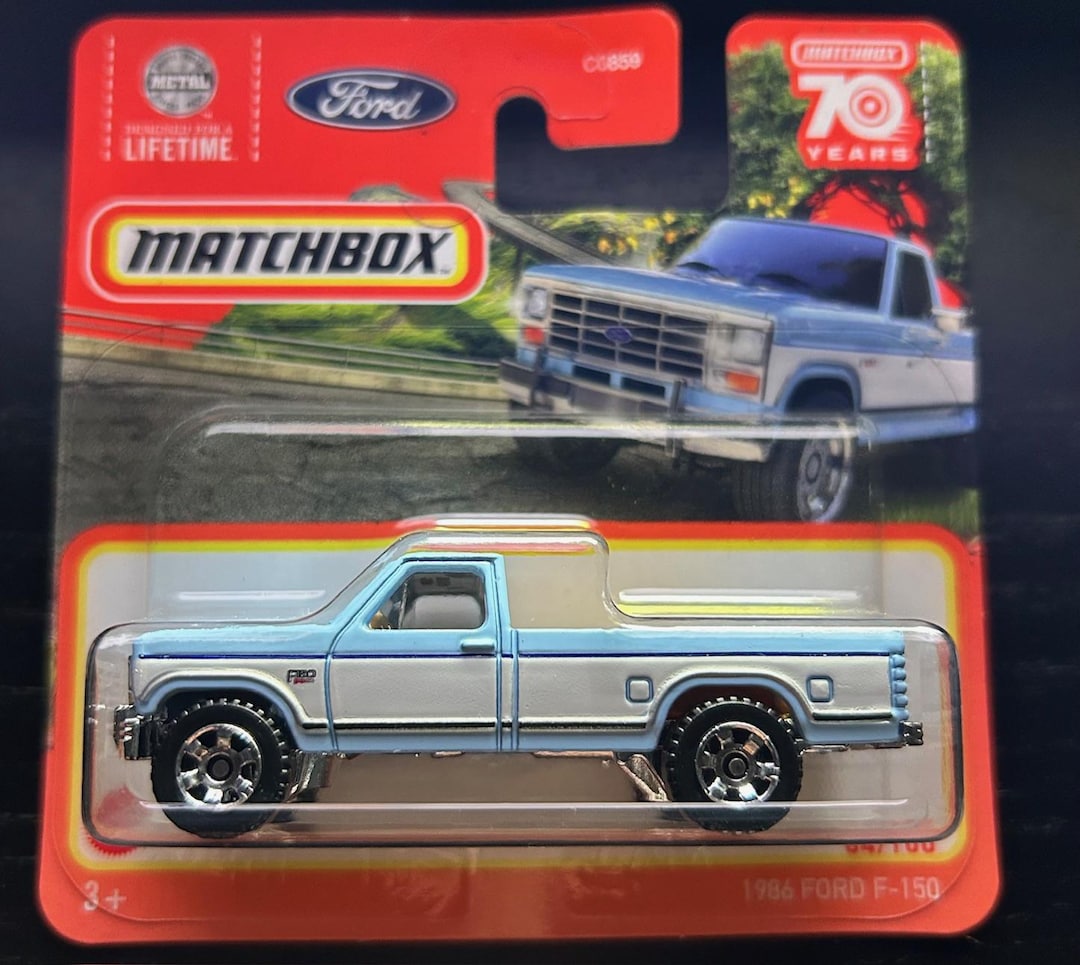 Matchbox 1986 Ford F-150 Pick up Truck-light Blue With White Sides ...