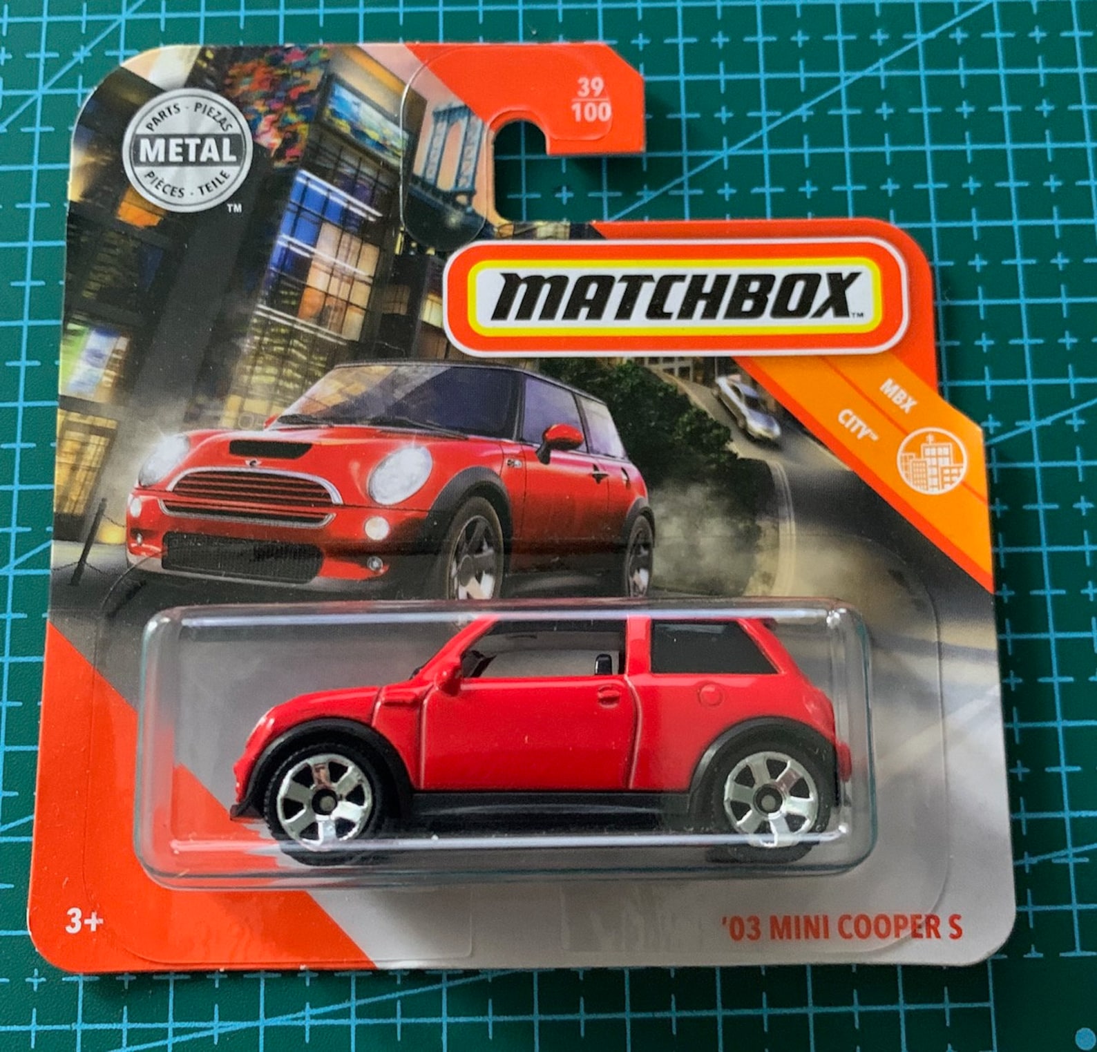 Matchbox 2003 Mini Cooper S-red With Black Roof-mbx City Short - Etsy
