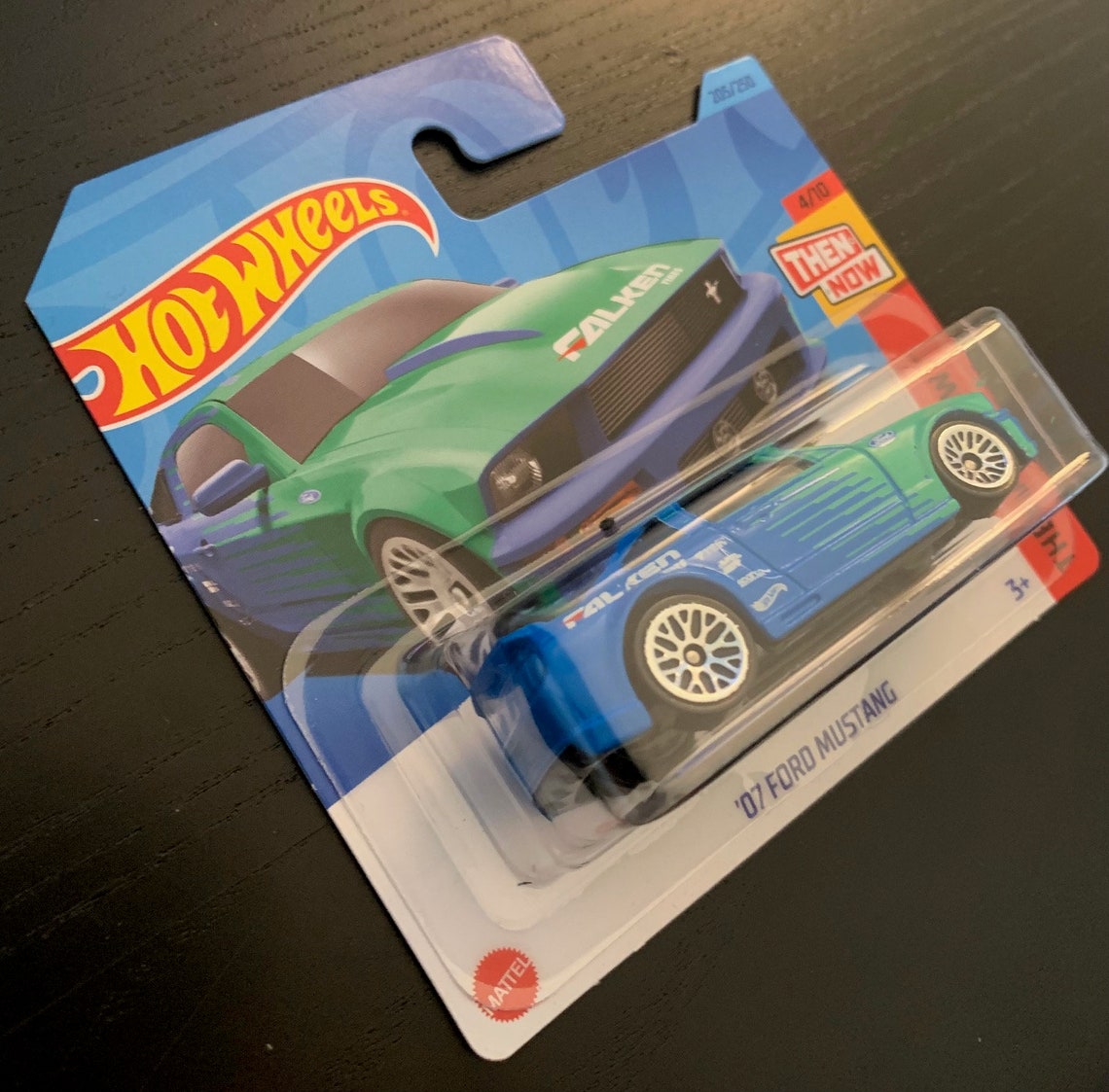 Hot Wheels 2007 Ford Mustang-blue/green Falken Graphics-short Card-hard ...