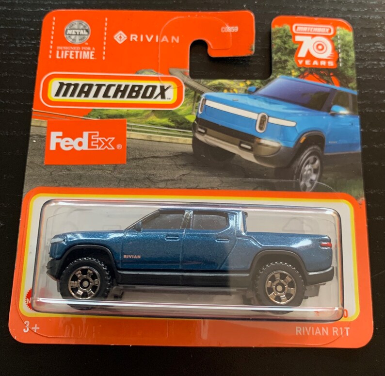 Matchbox Rivian R1T Truck- Blue-short Card -hard to Find Collector Miniature Model 1/64 - Etsy