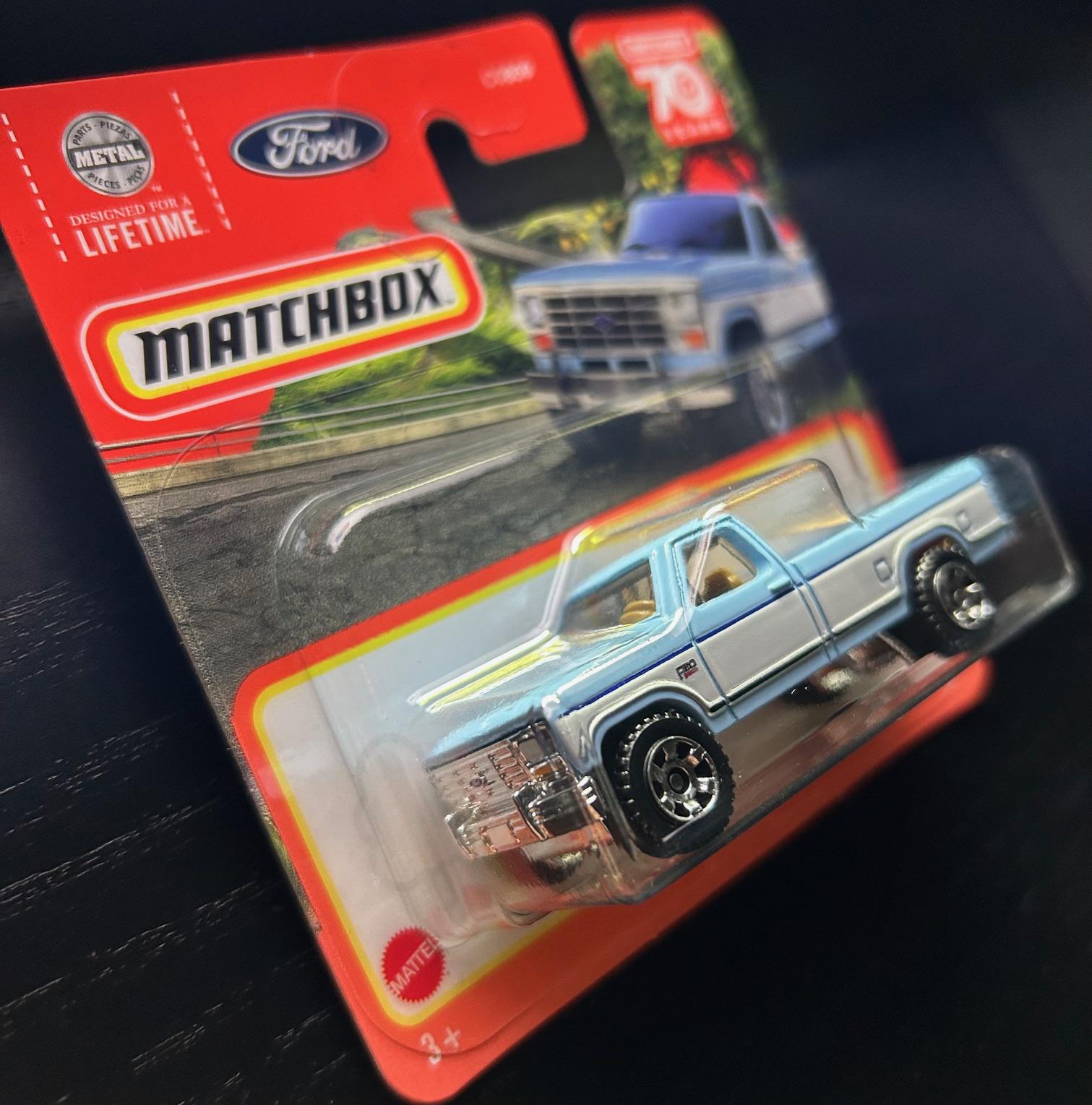 Matchbox 1986 Ford F-150 Pick up Truck-light Blue With White Sides ...