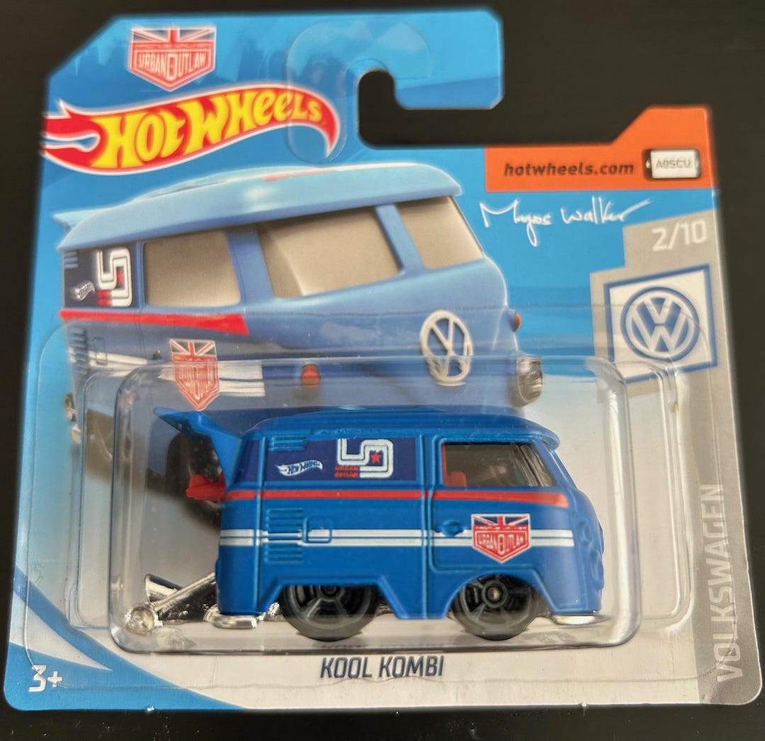 Hot Wheels KOOL Kombi-vw Volkswagen-matte Blue-short Card-hard to Find ...