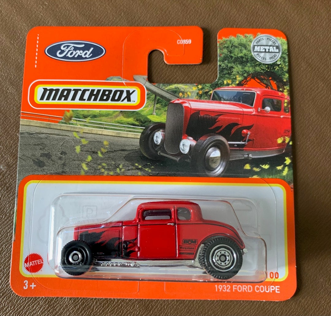 Matchbox 1932 Ford Coupe-red With Black Flames-short Card -hard to Find ...