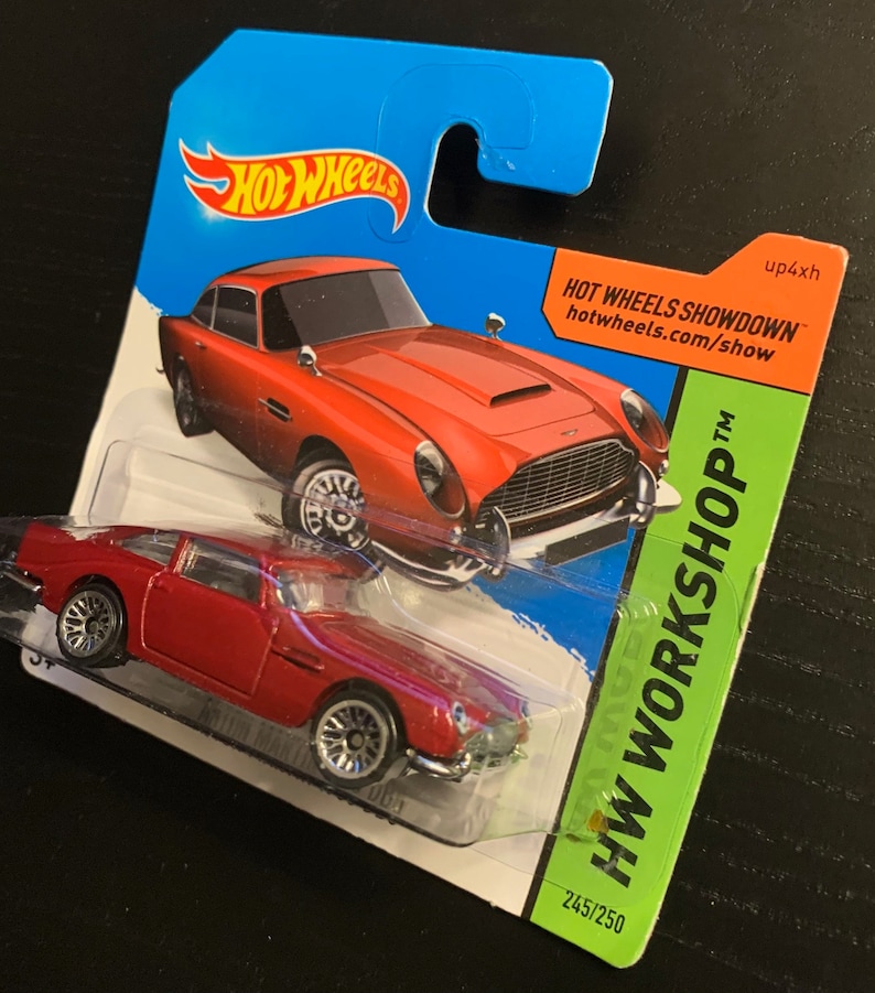 Hot Wheels 1963 Aston Martin Db5-red-short Card-2014 HW Workshop -hard ...