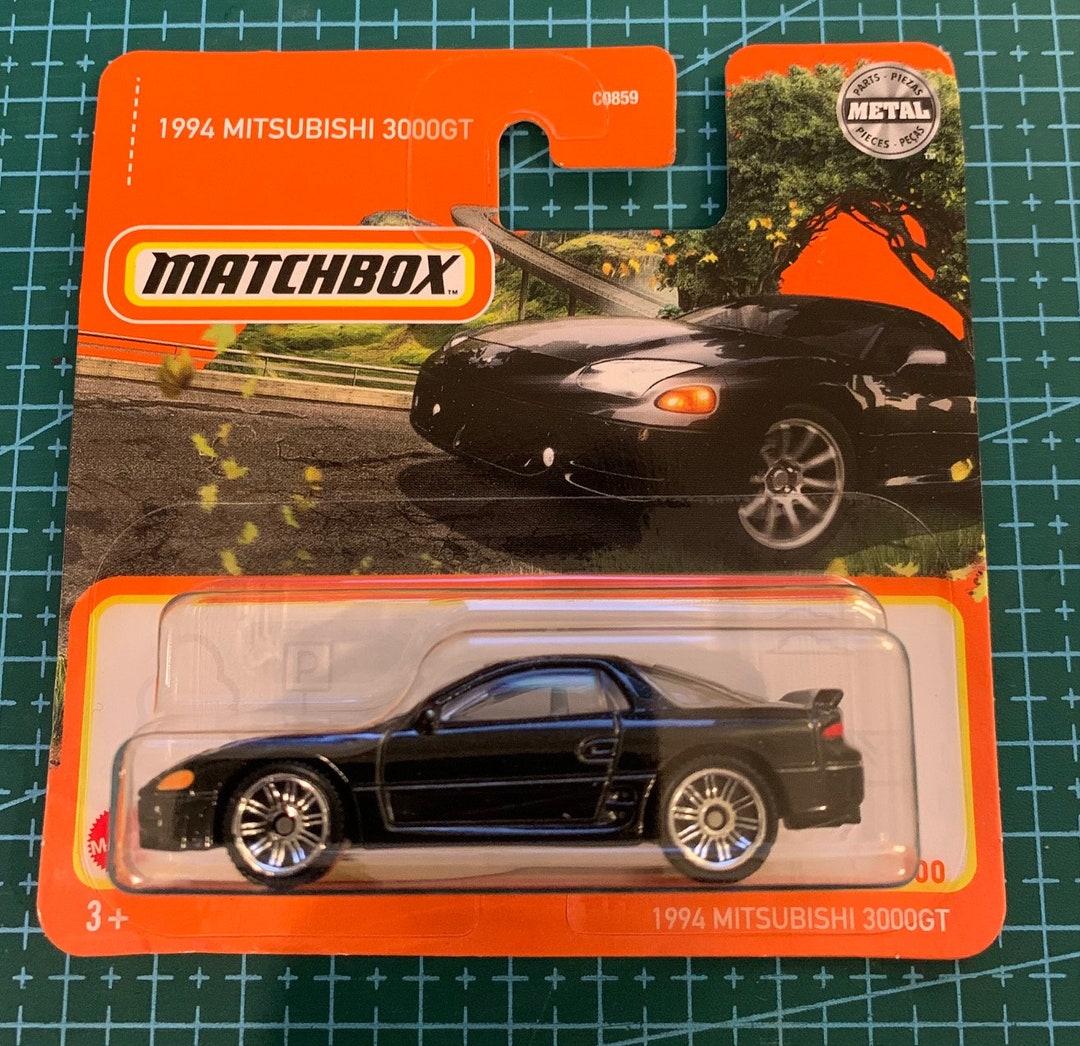 Matchbox 1994 Mitsubishi 3000gt-black With Grey Interior-short Card ...