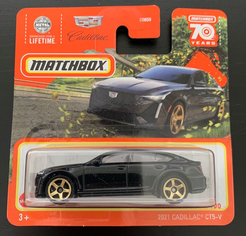 Matchbox Cadillac CT5-V Black With Black Interior-short Card -hard to ...